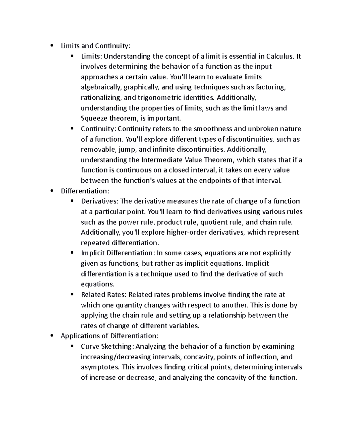 Calculus Study Guide - Limits and Continuity: Limits: Understanding the ...