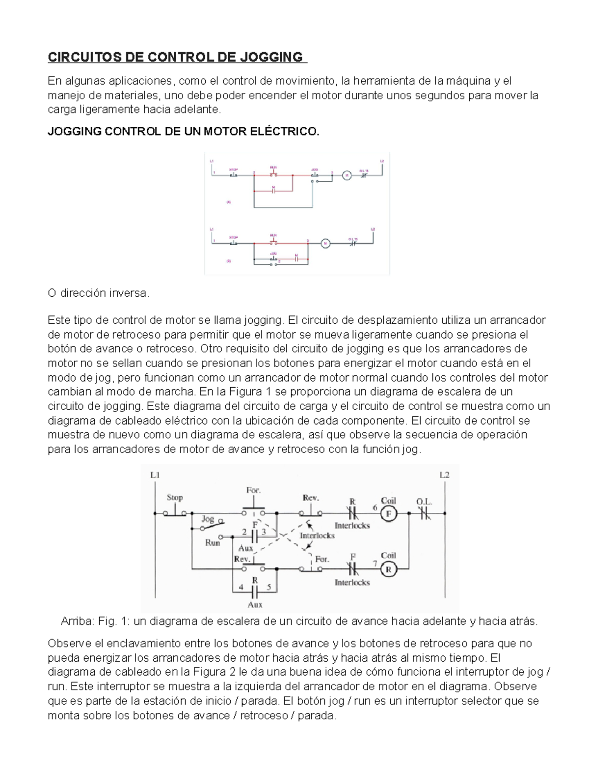 Circuitos DE Control Jogging - CIRCUITOS DE CONTROL DE JOGGING En ...