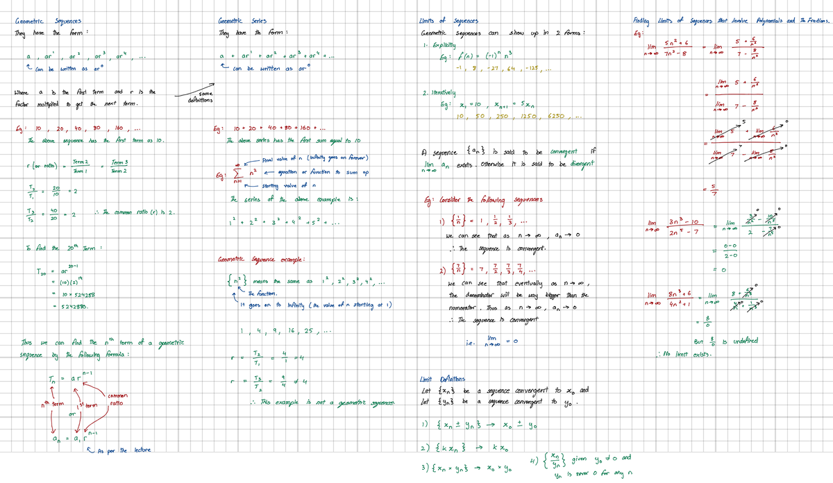 Workshop 11 - In depth notes for week 11 maths 1 - Geometric Sequences ...