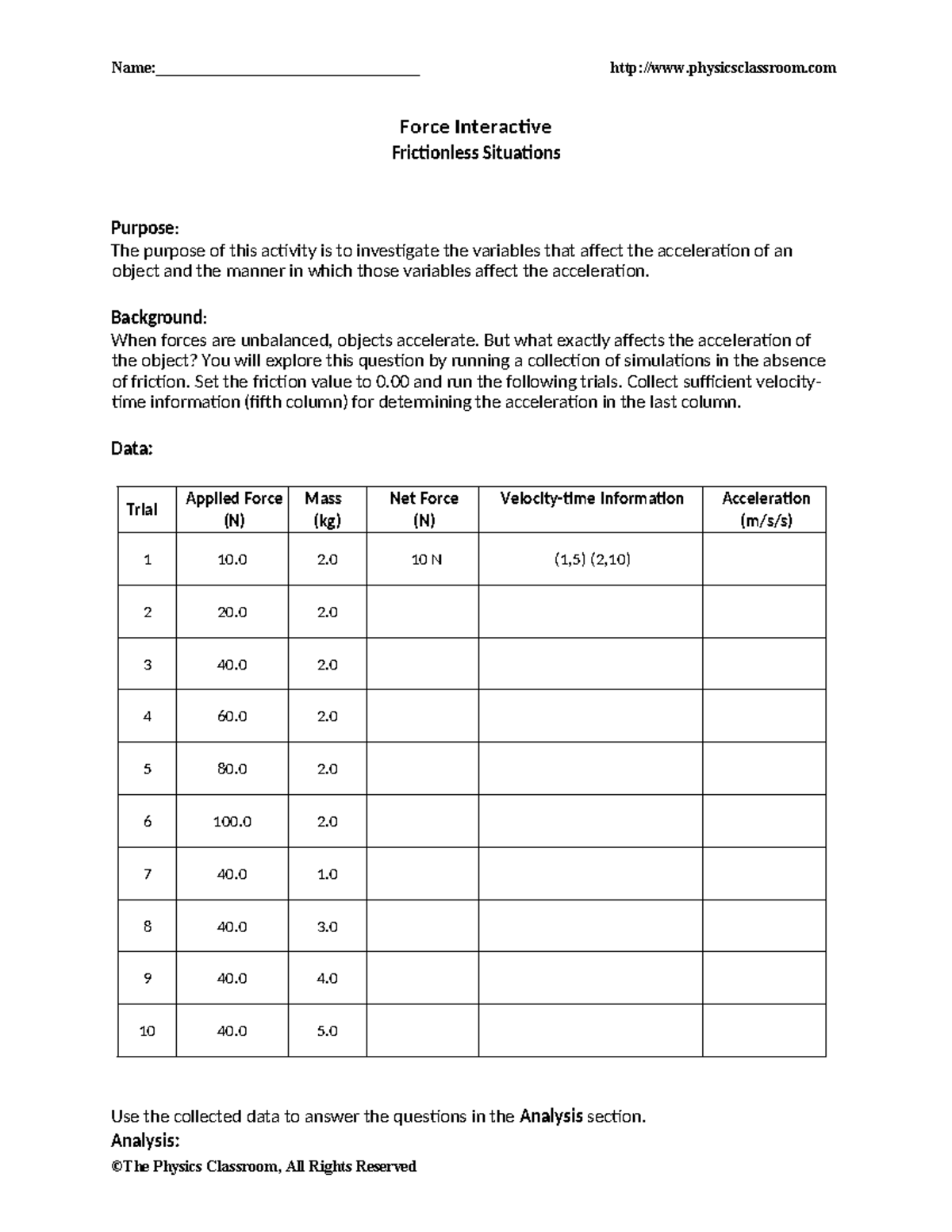 Force Activity 1 - i dont know what to type hee - Name