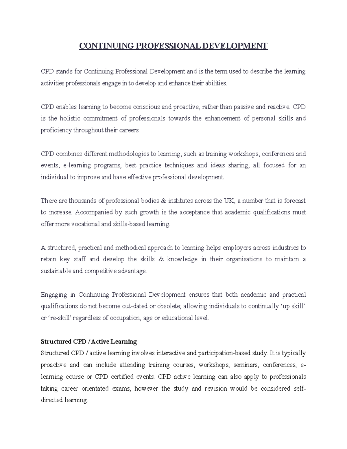 About CPD - cpd - CONTINUING PROFESSIONAL DEVELOPMENT CPD stands for ...