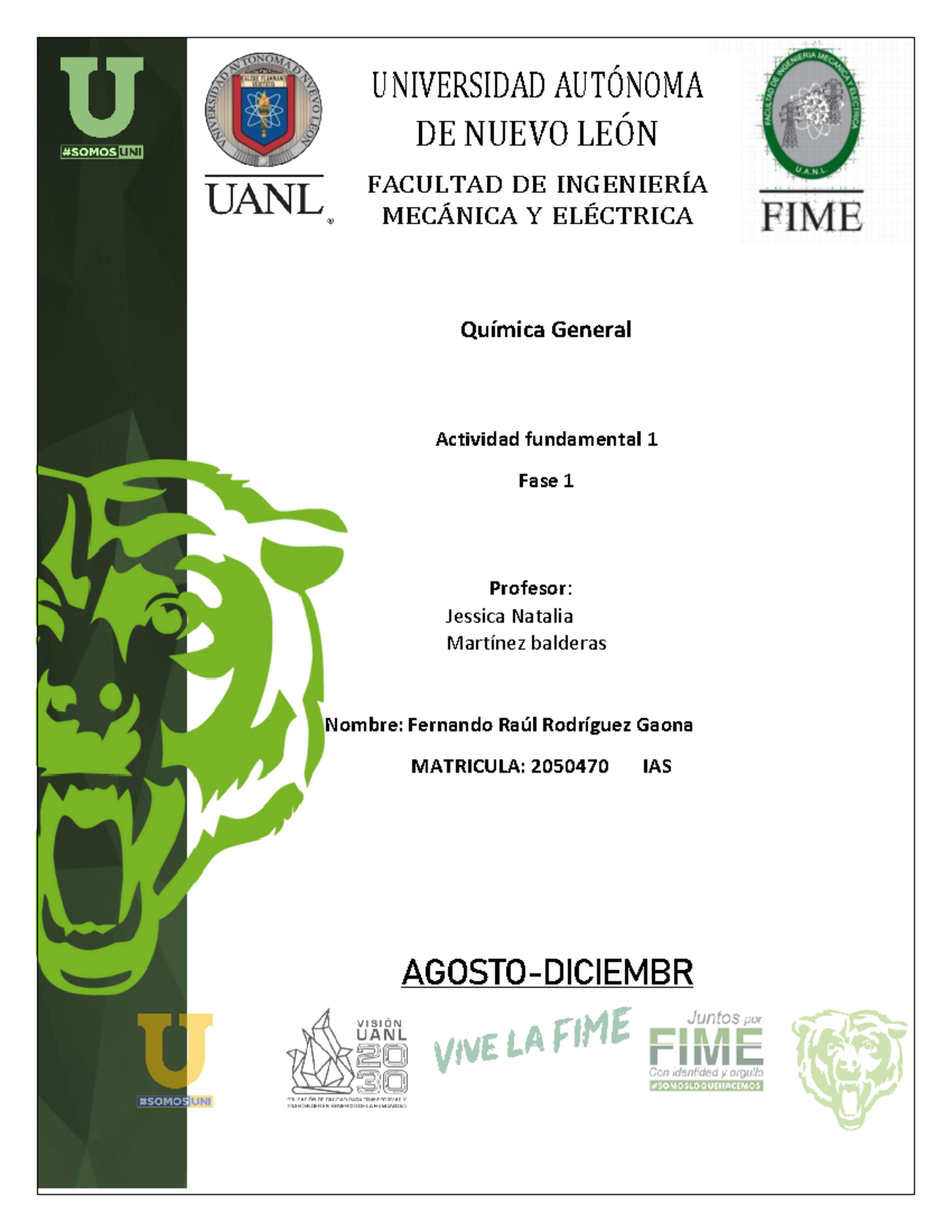 A1 FRRG 2050470 - obligatorio - UNIVERSIDAD AUT”NOMA DE NUEVO LE”N FACULTAD DE INGENIERÕA MEC ...