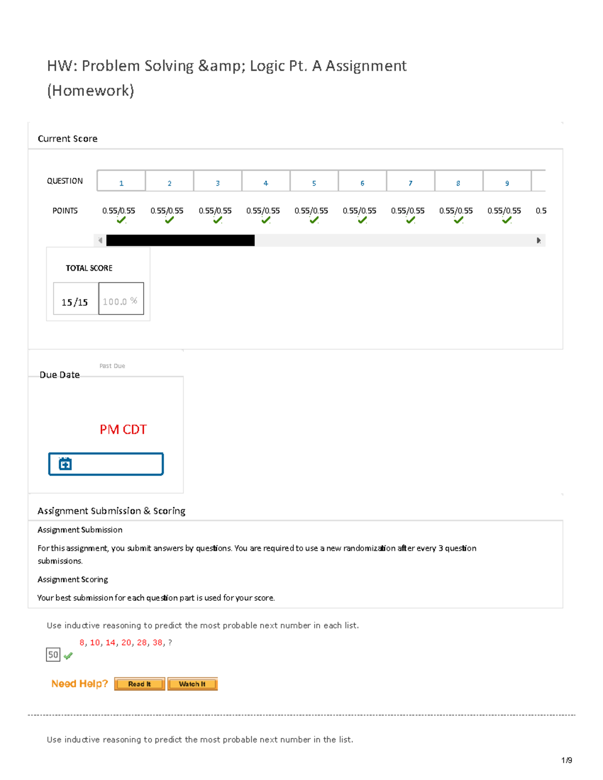 HW Problem Solving & Logic Pt. A Assignment - Math 115 - HW: Problem Solving & Logic Pt. A - Studocu