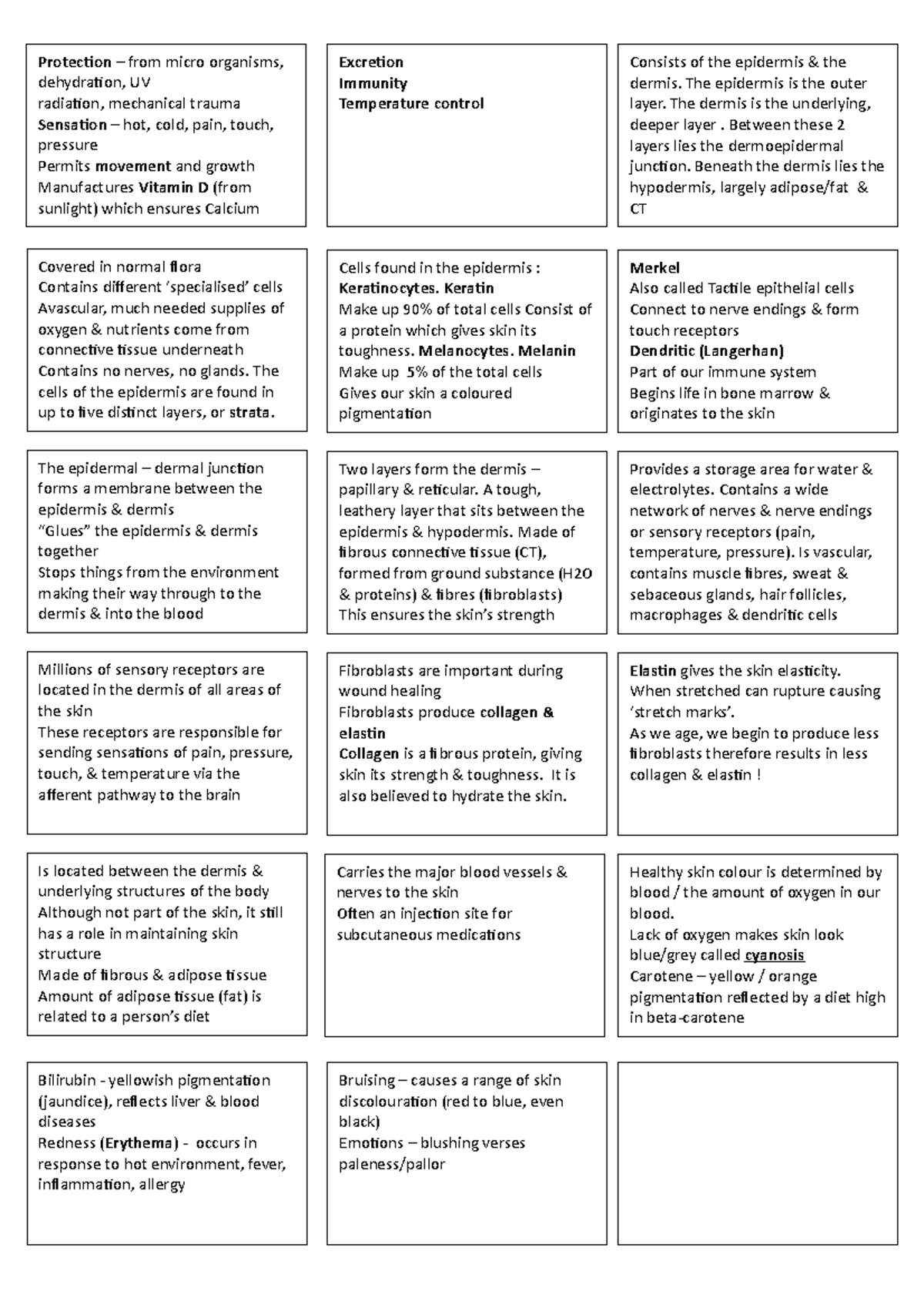 Notes - Gyby - Excretion Immunity Temperature control Consists of the ...
