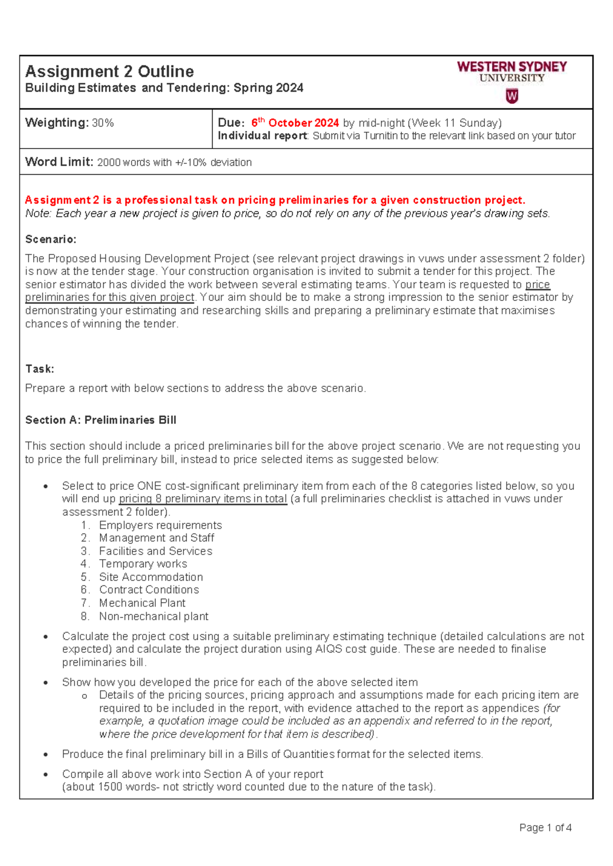 Assignment 2 outline and FAQs 2024 - Assignment 2 Outline Building ...