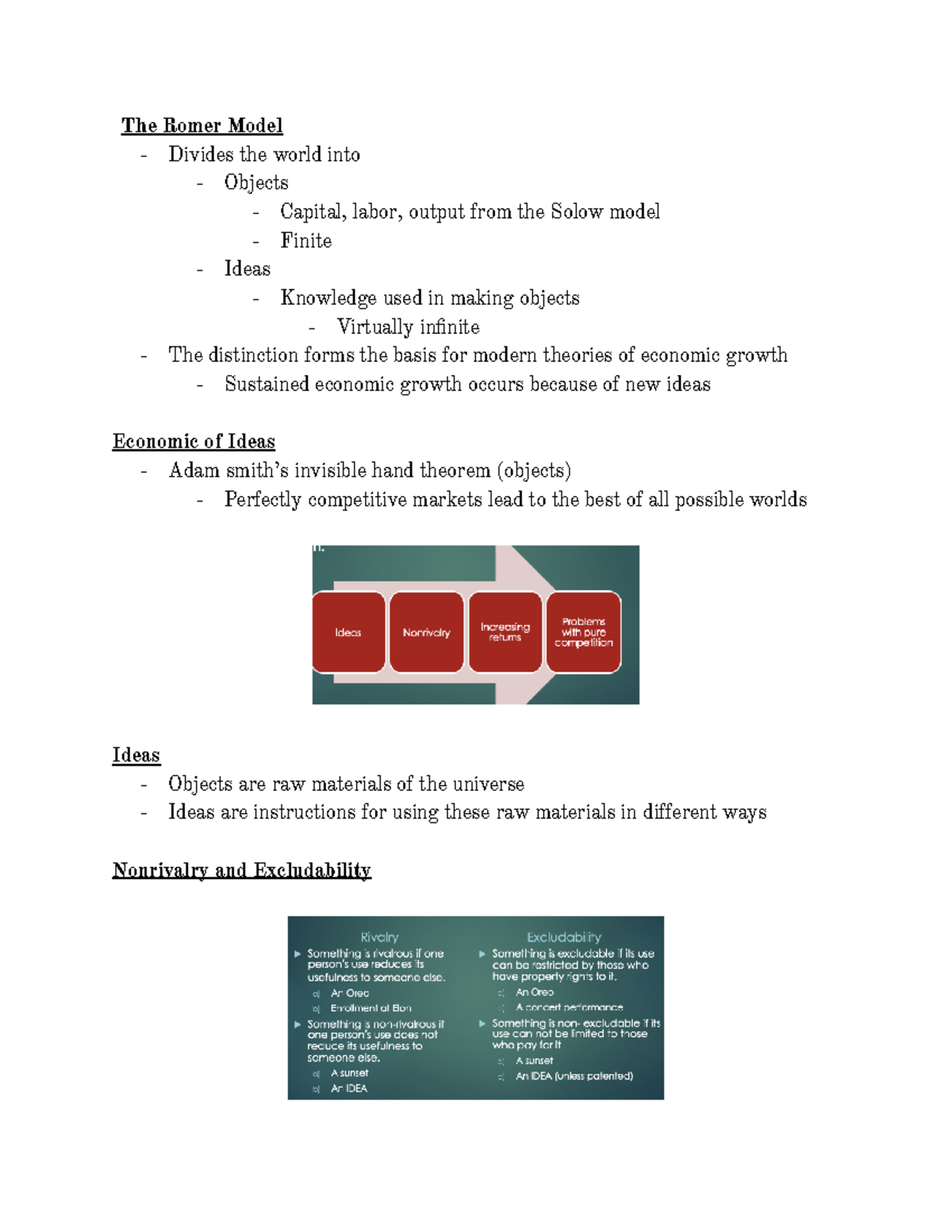 Growth and Ideas - Wagner in class notes - The Romer Model - Divides ...