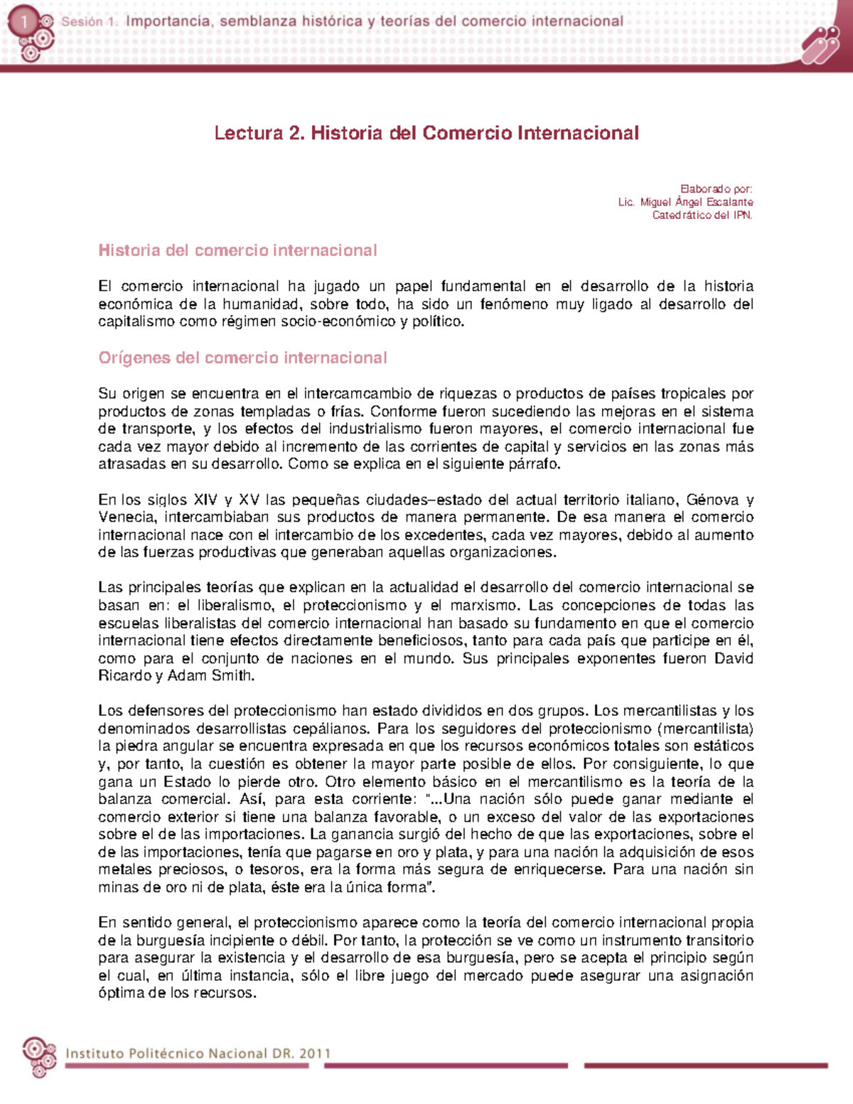Lectura 2 S1 Historia Comercio Internacional - Comercio Internacional ...