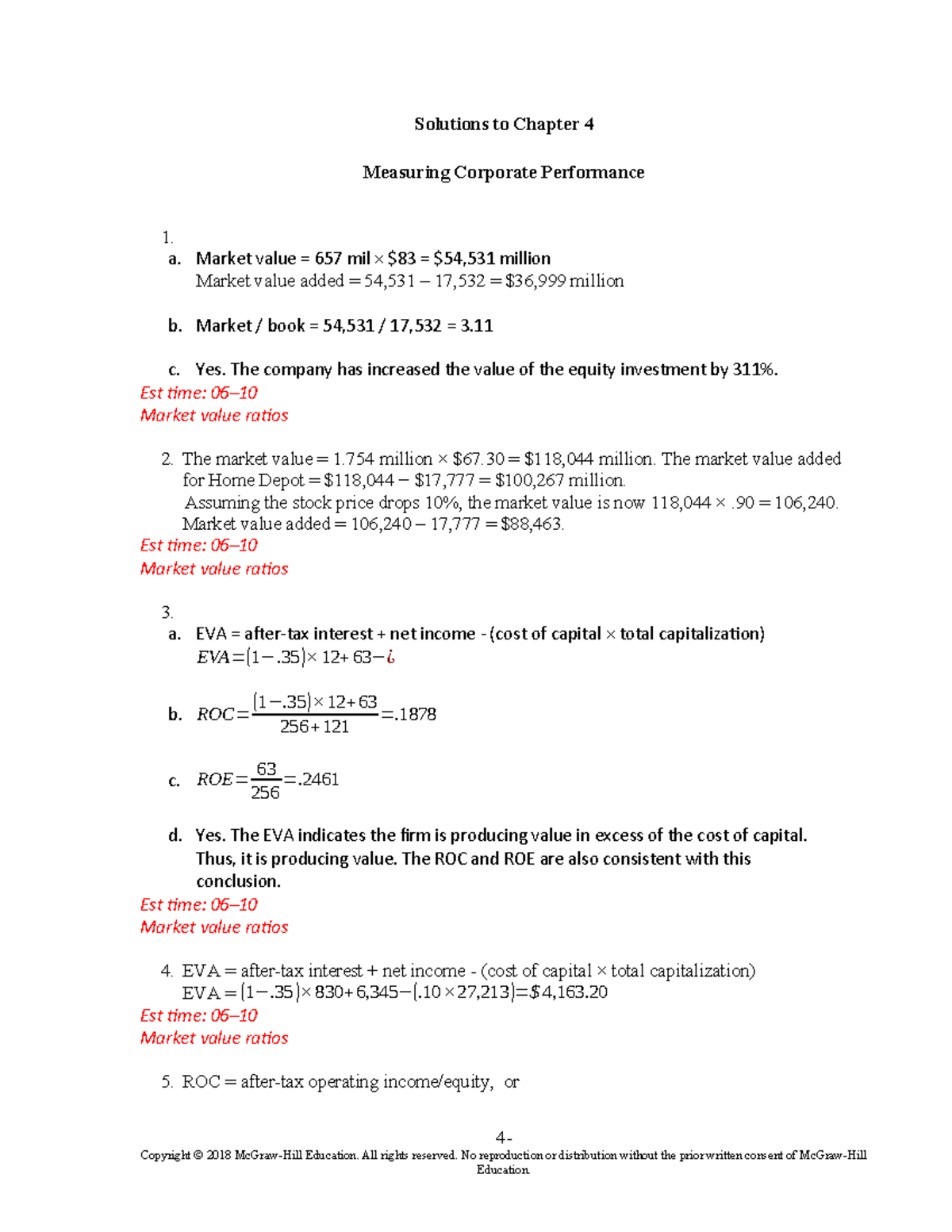 Bmm 9e sm ch 04 final - Corporate Finance Assignment - Solutions to Chapter 4 Measuring ...