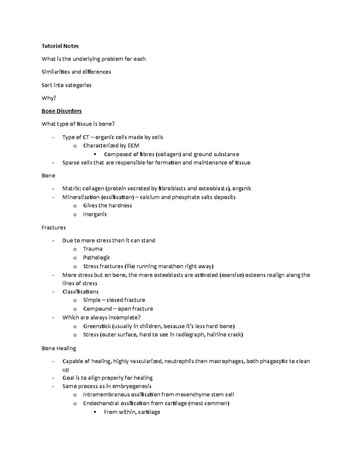 B3192- Tutorial Notes- MS - Tutorial Notes What is the underlying ...