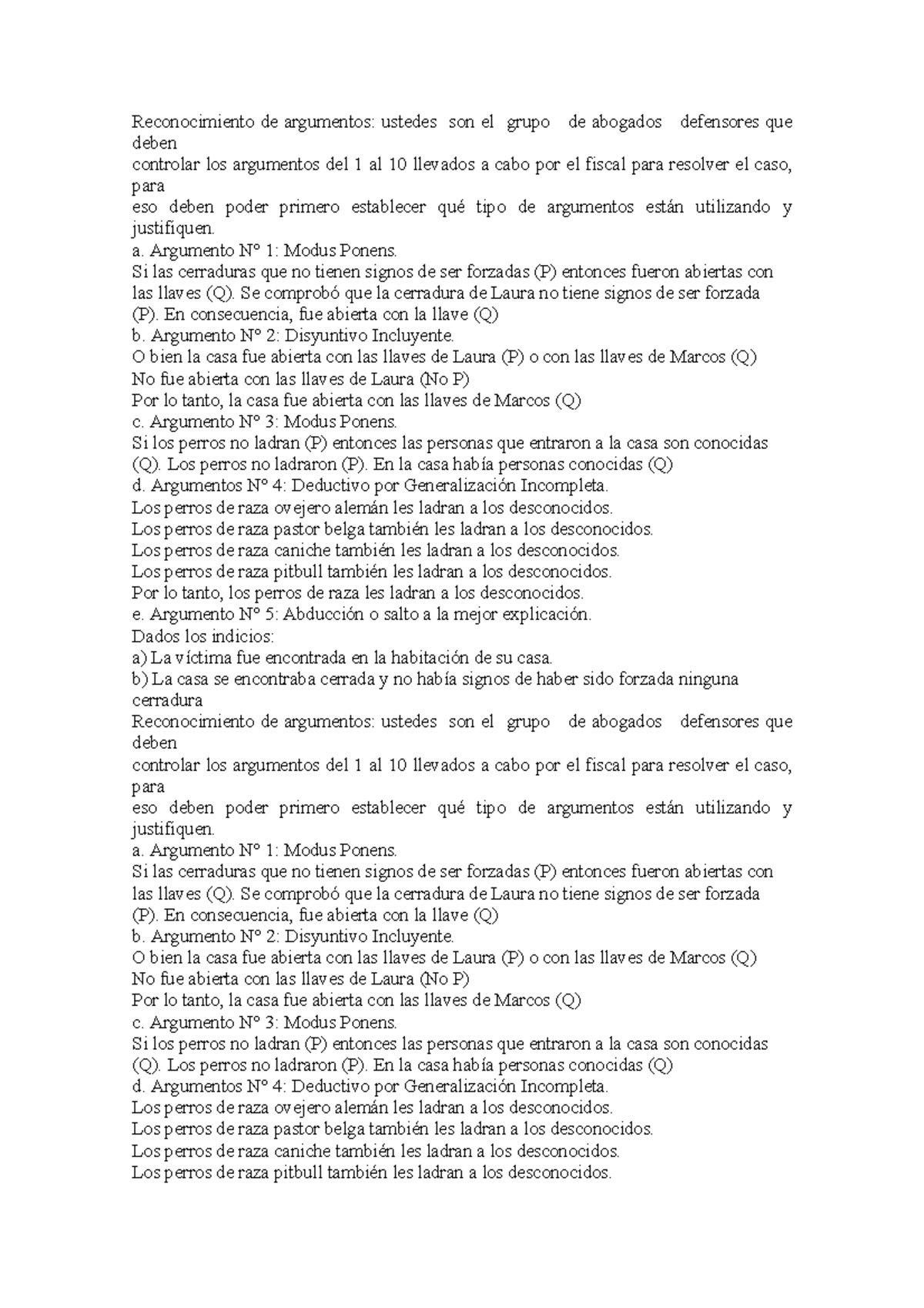 TP 1 - T.A.J - TRABAJO PRÁCTICO NRO. 1 - TEORÍA DE LA ARGUMENTACIÓN JURÍDICA - Reconocimiento de ...