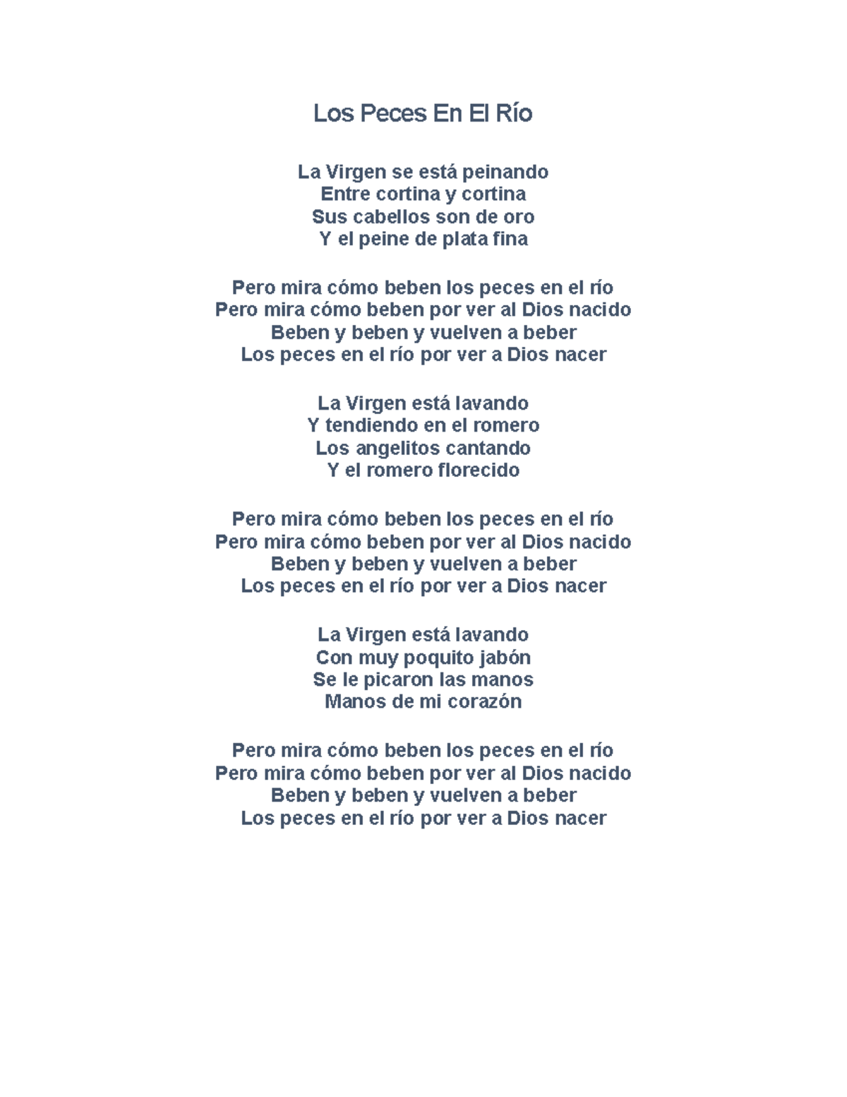 Villancicos - repaso de cantos navideños - Los Peces En El Río La ...