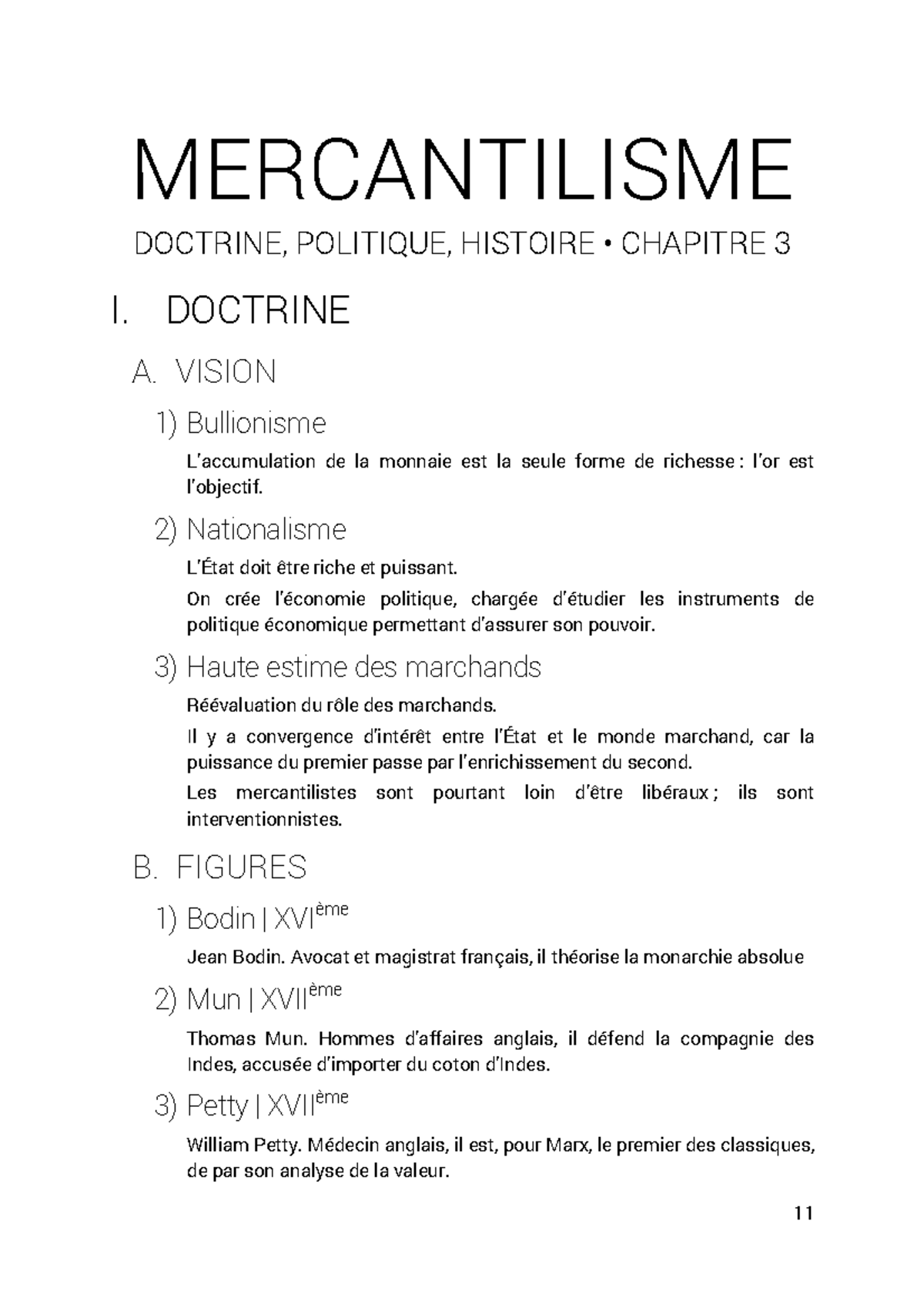 Histoire de la pensée économique - Synthèse Part 15 - MERCANTILISME ...