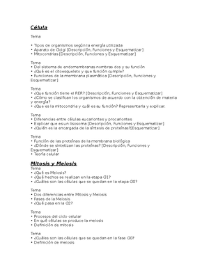 TP 1 La Célula - Biologia Humana 2022 - Biología Humana Lic. y Prof. en Psicología Trabajo ...
