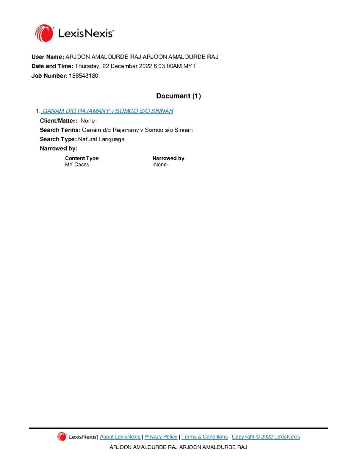 Ganam D O Rajamany v Somoo S O Sinnah - | About LexisNexis | Privacy ...