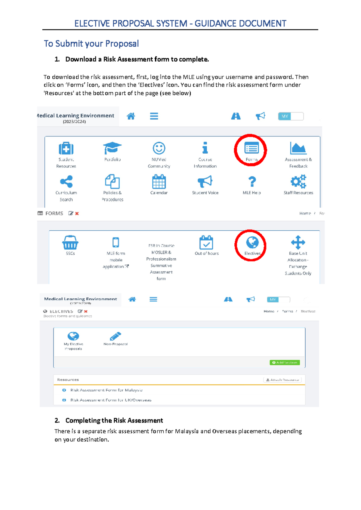Elective Proposal and Confirmation Instructions - ELECTIVE PROPOSAL SYSTEM - GUIDANCE DOCUMENT ...