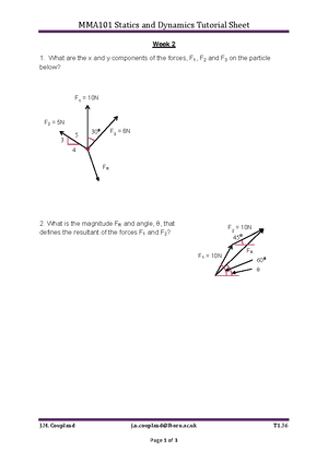 Statics and Dynamics Exam - STATICS AND DYNAMICS (15MMA101) Summer 2016 ...