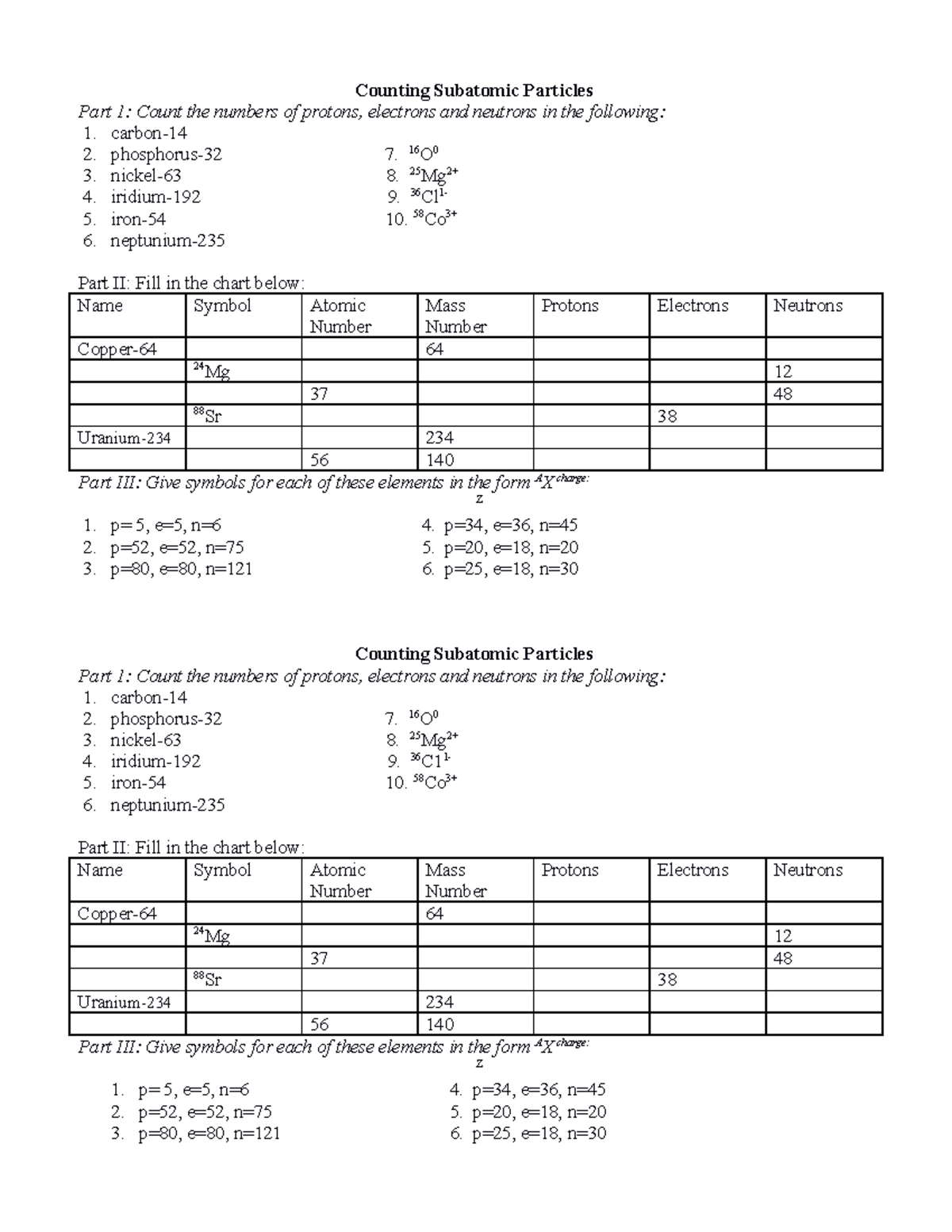 Counting Subatomical Particles - Counting Subatomic Particles Part 1: Count the numbers of ...