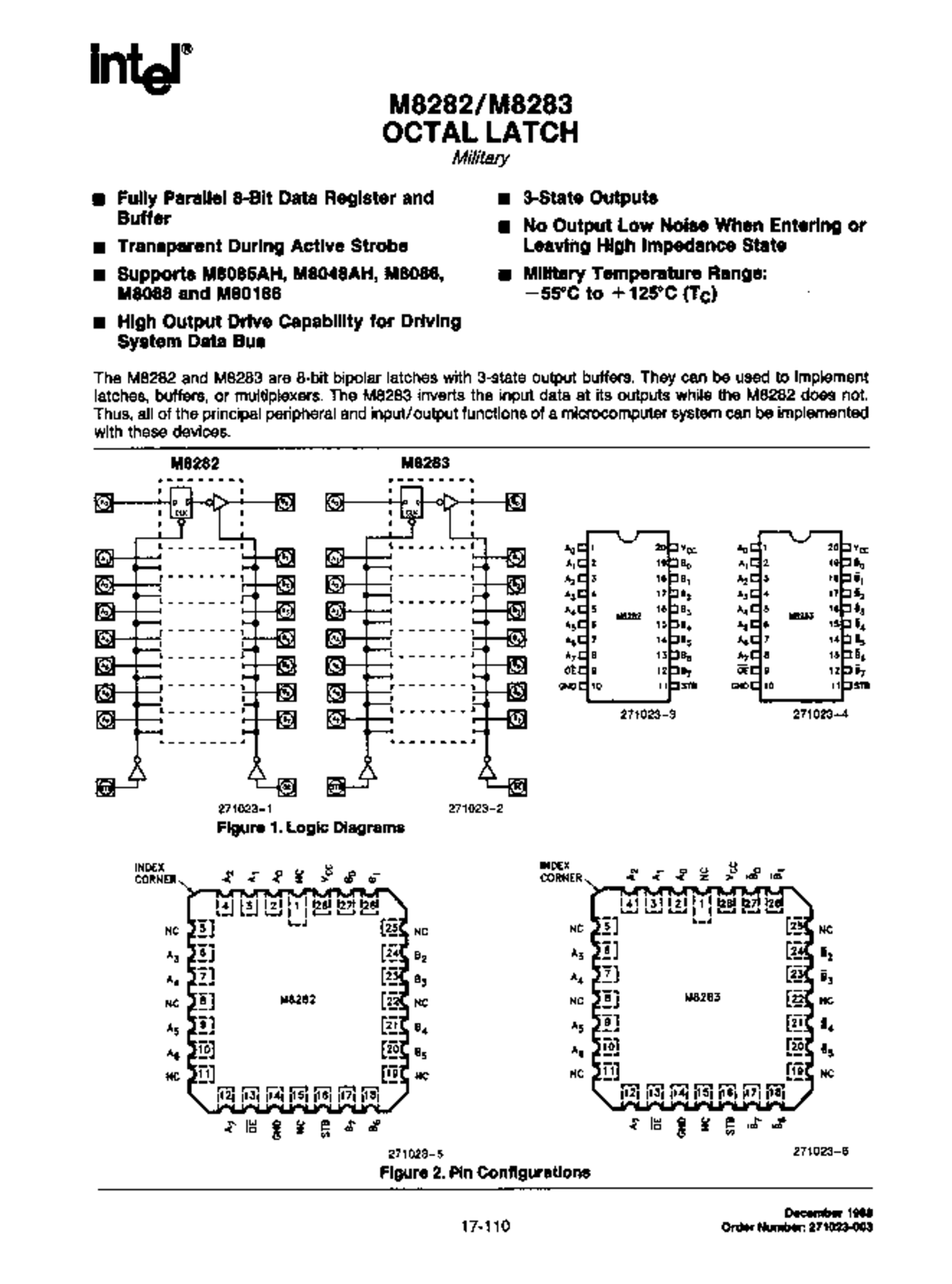 8282 - Microprocessor and Assembling Language - R OCTAL LATCH Military ...