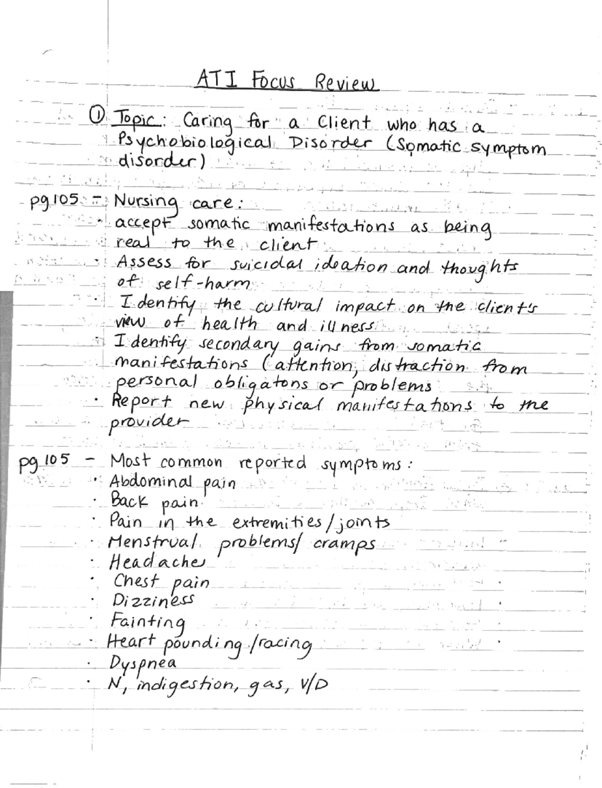 ATI Focus Review - Ati - NUR4410 - Studocu