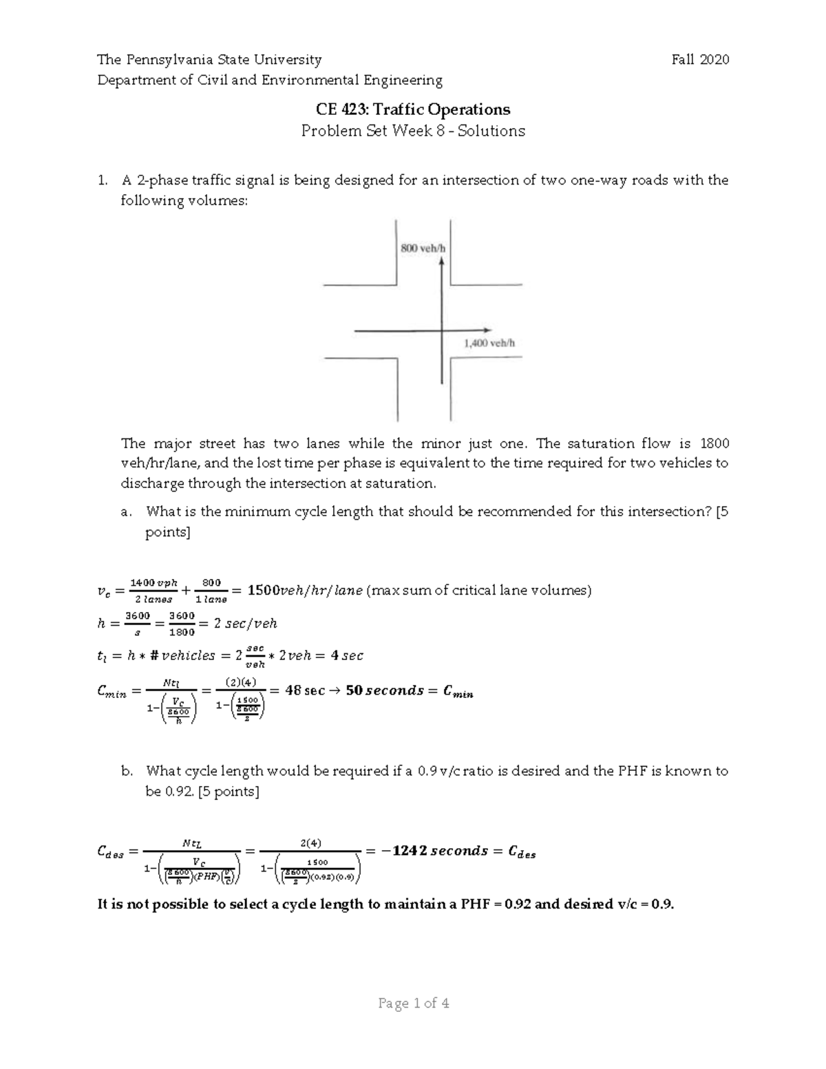 Problem Set - Week 8 Solutions - The Pennsylvania State University Fall ...