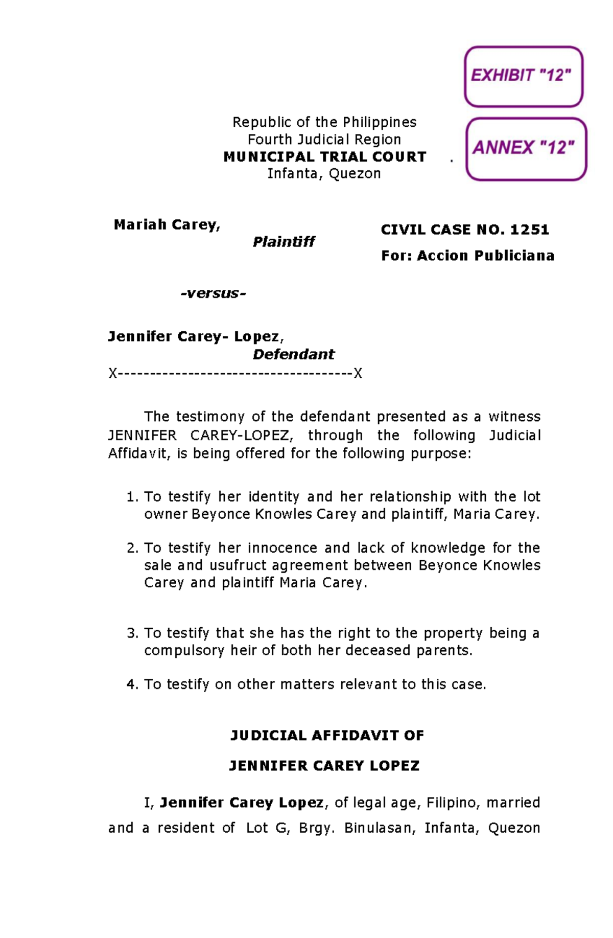 Prac-court-JA-Jennifer-Carey-Lopez - Republic of the Philippines Fourth ...