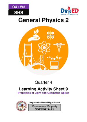 General Physics 2 Quarter 4: Week 7 - Module 7 Special Relativity - SHS ...