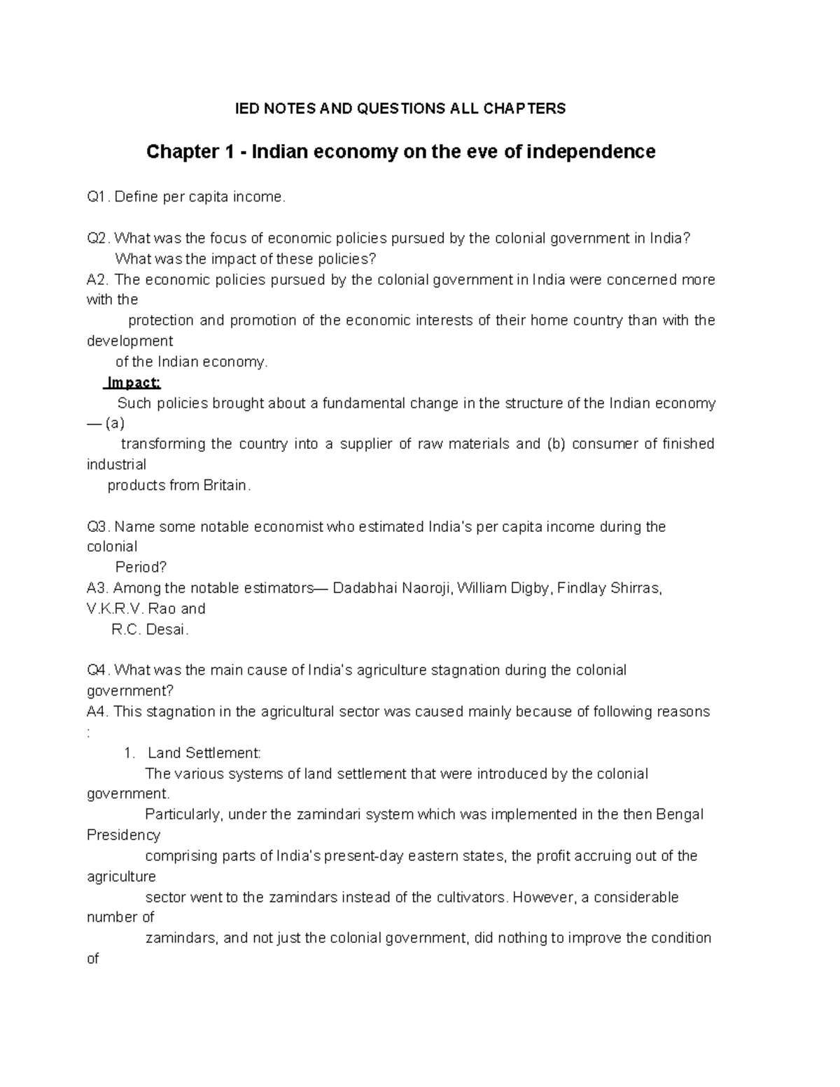 1 IED answers - Notes by Mr. Jeevan Manoj - IED NOTES AND QUESTIONS ALL ...
