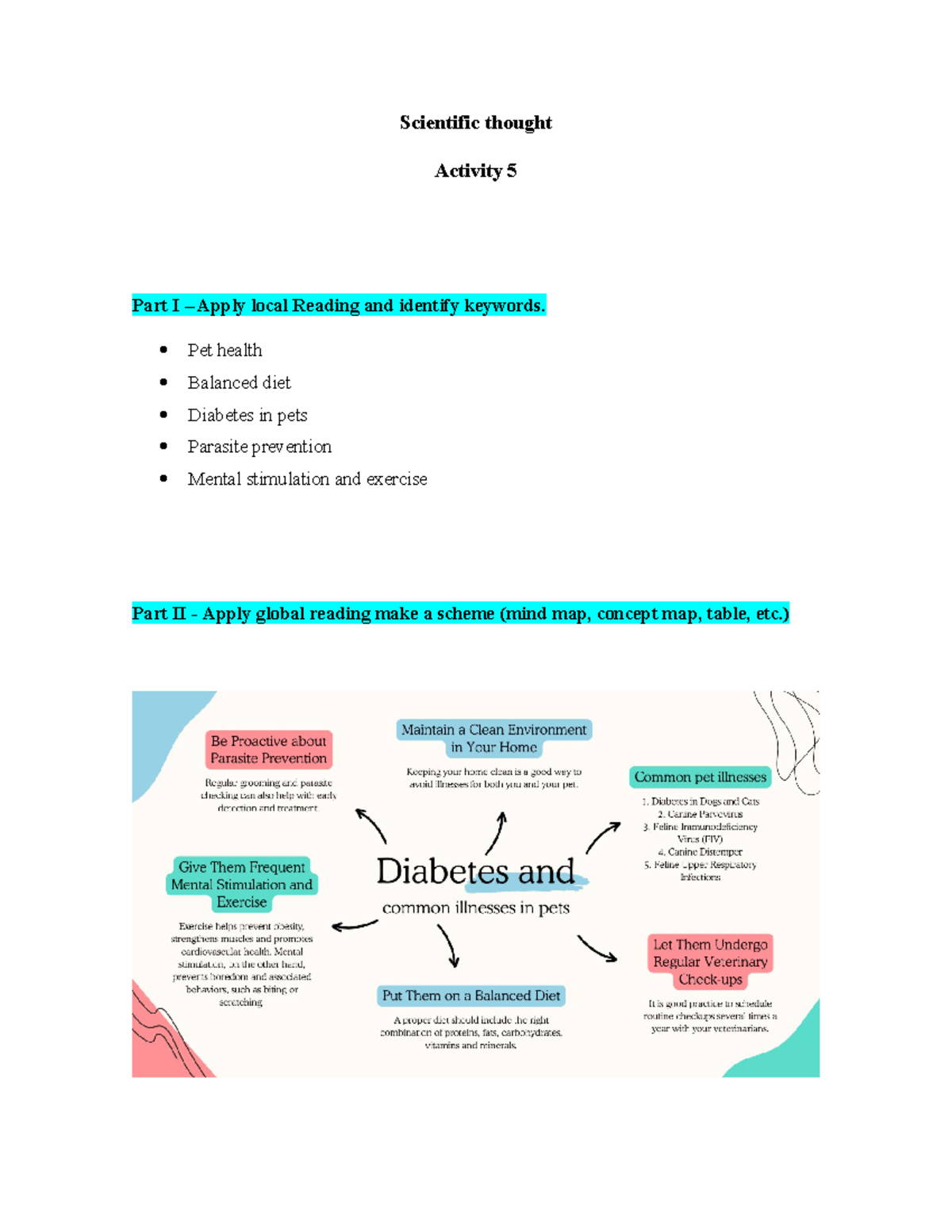 Scientific thought - Activity 5 - Scientific thought Activity 5 Part I ...