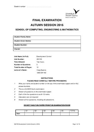 Major assessment - Western Sydney University - Context and issues This ...