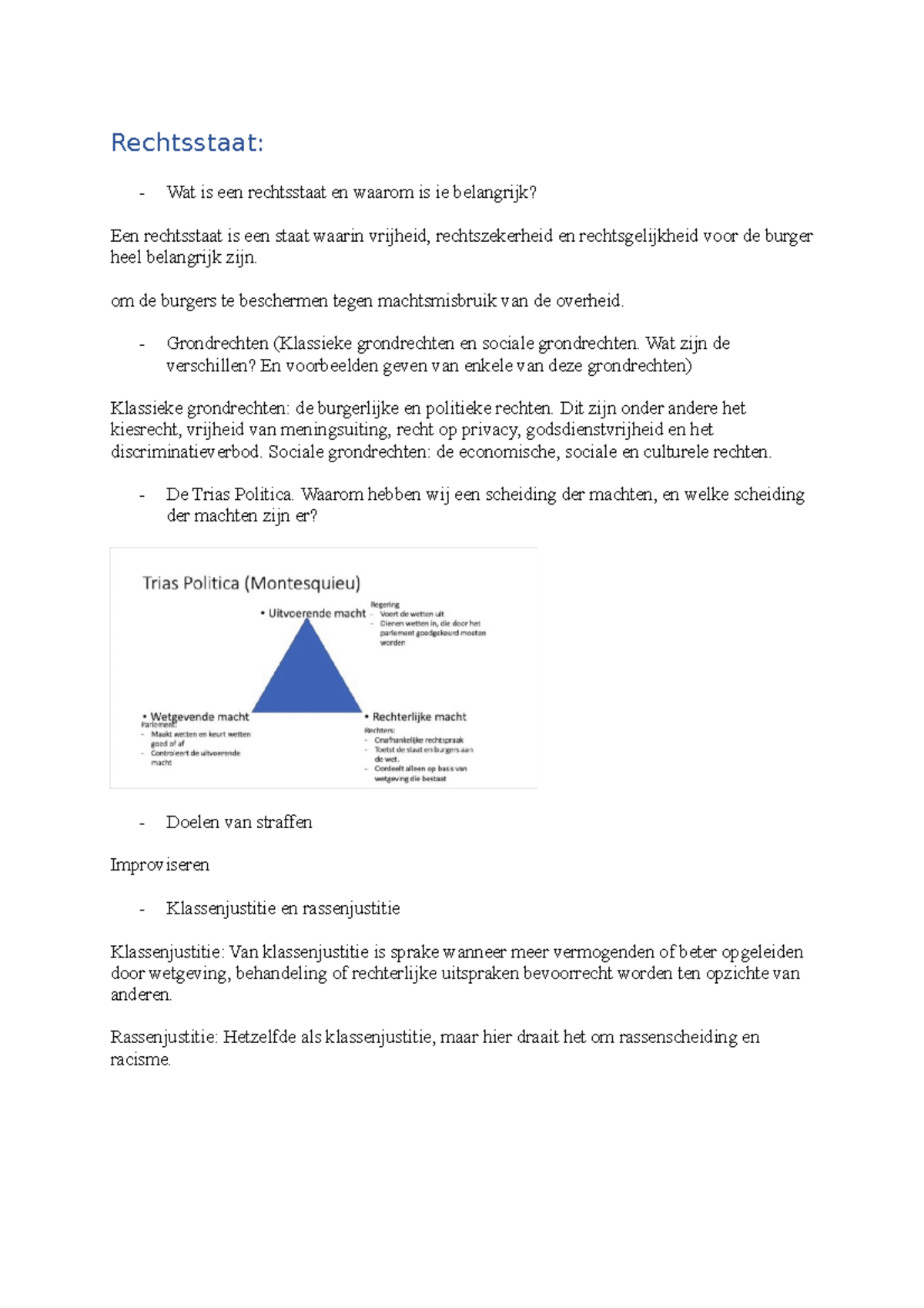 Overzicht maatschappijleer - Rechtsstaat: Wat is een rechtsstaat en ...