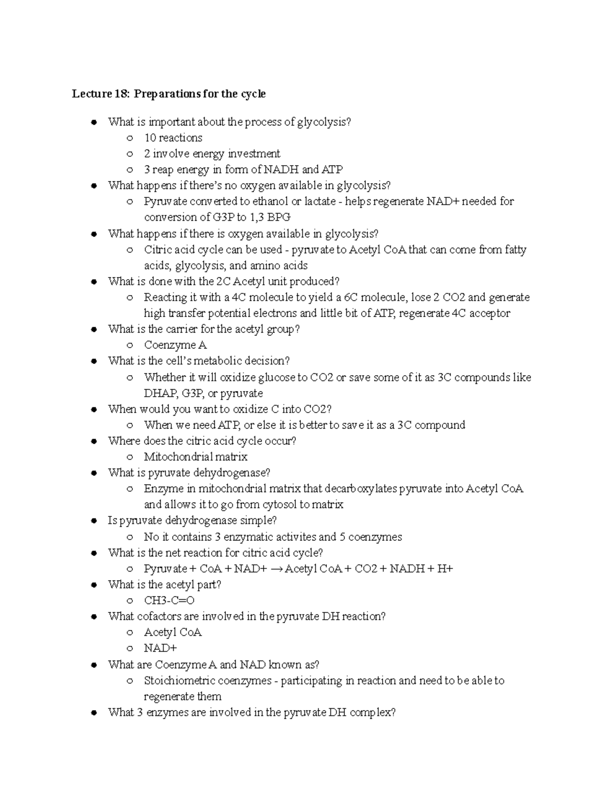 Biochemistry Midterm 3 Questions - Lecture 18: Preparations for the ...