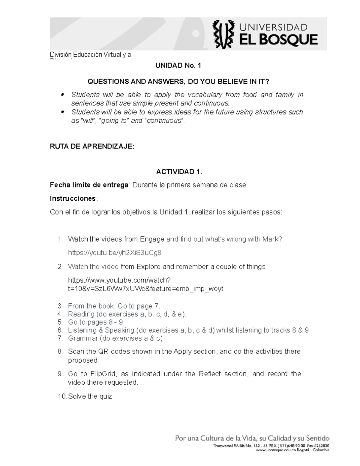 Learning Guide Module 1 - UNIDAD No. 1 QUESTIONS AND ANSWERS, DO YOU ...