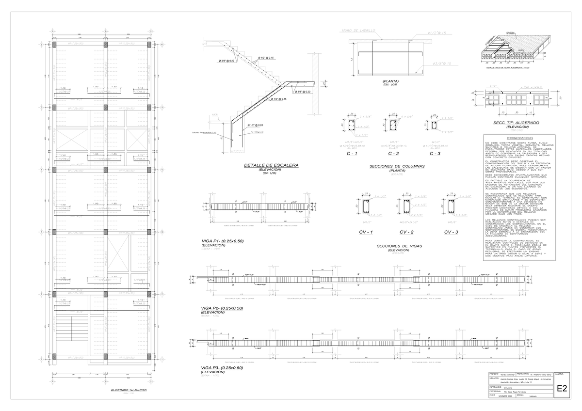 arquitectura-planta.cortes - SECCIONES DE COLUMNAS (PLANTA) VIGA P1- (0 ...