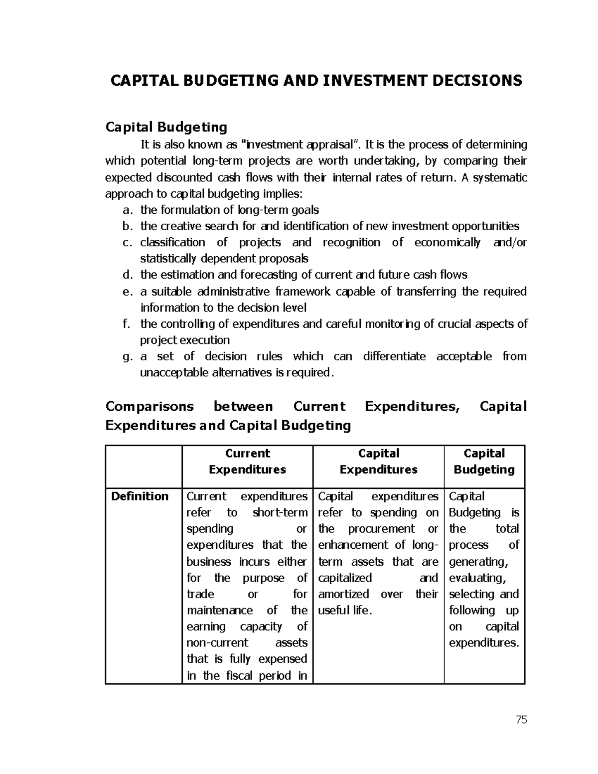 Capital-Budgeting-Decisions - CAPITAL BUDGETING AND INVESTMENT ...
