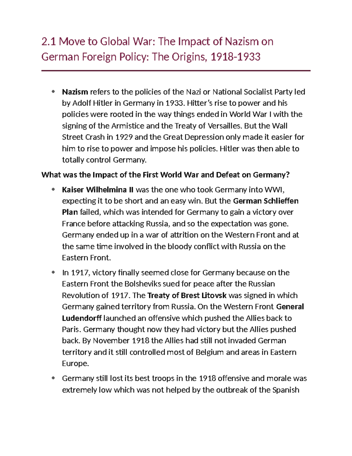 2 - move to global war notes - 2 Move to Global War: The Impact of ...