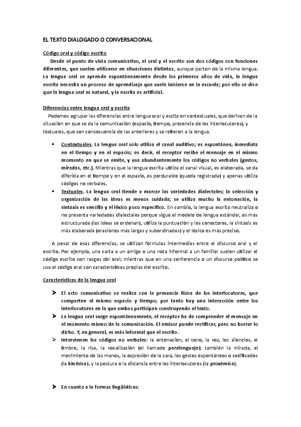 El texto dialogado o conversacional - EL TEXTO DIALOGADO O ...