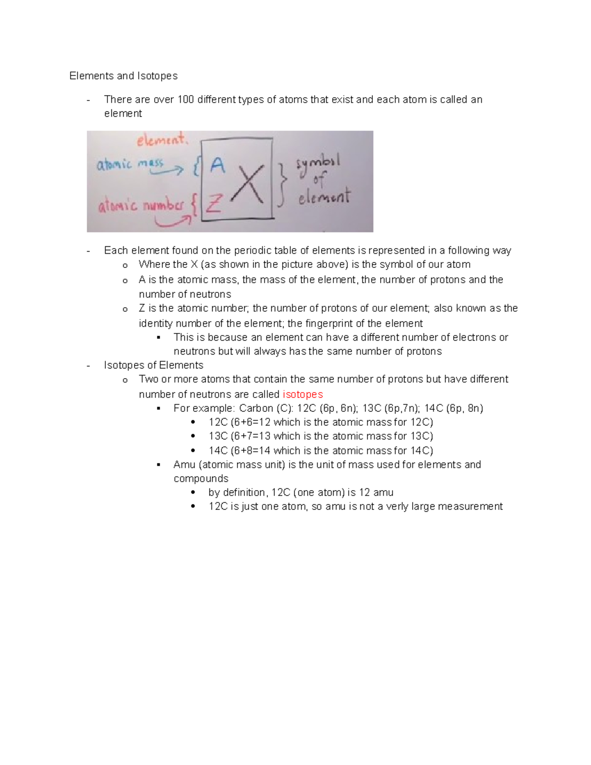 Chem Notes 2 - Elements and Isotopes There are over 100 different types ...