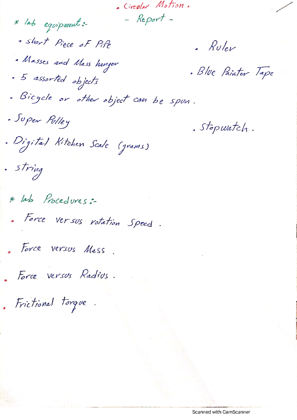 Circular motion - Applied Sciences - Studocu