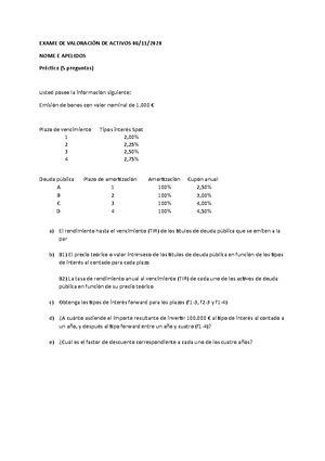 Ejemplo Duración y Duración Modificada - TEMA 2 (II): EJEMPLO: Duración ...