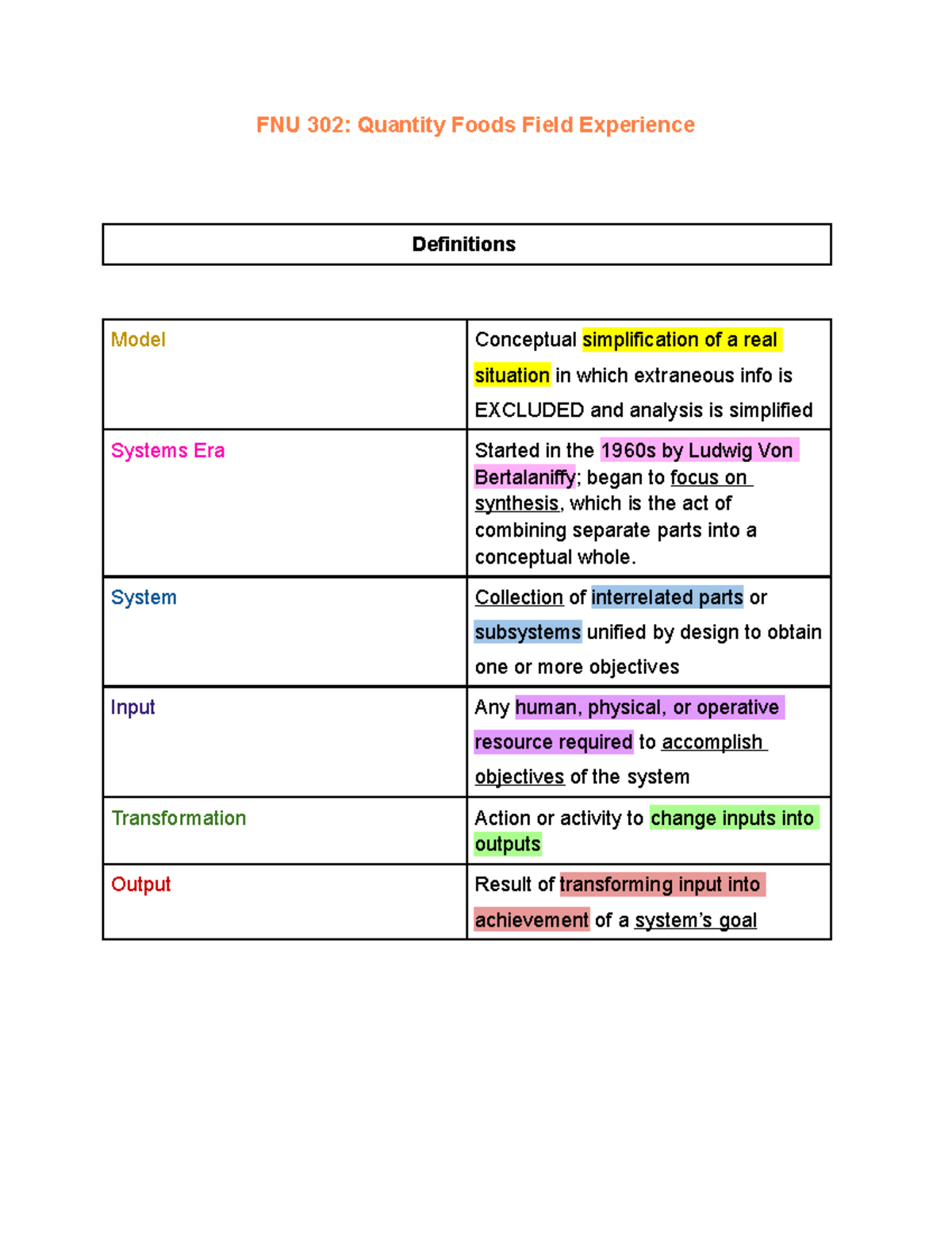 FNU 302 Quantity Foods Field Experience Exam 1 - FNU 302: Quantity ...