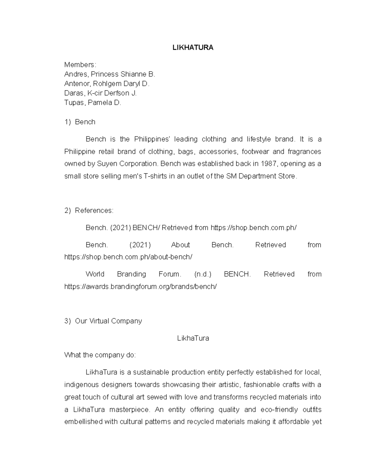 Likhatura AdDU practice research PROJECT - LIKHATURA Members: Andres ...