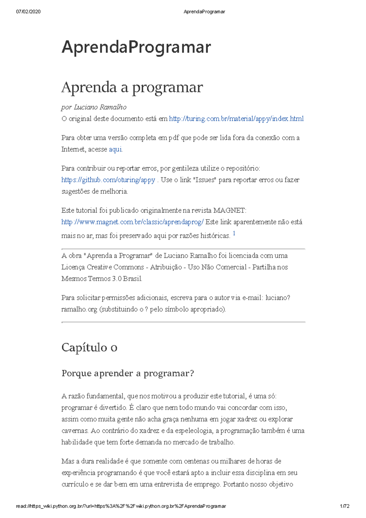 Aprenda Programar - Instruções básicas de programação em Python ...