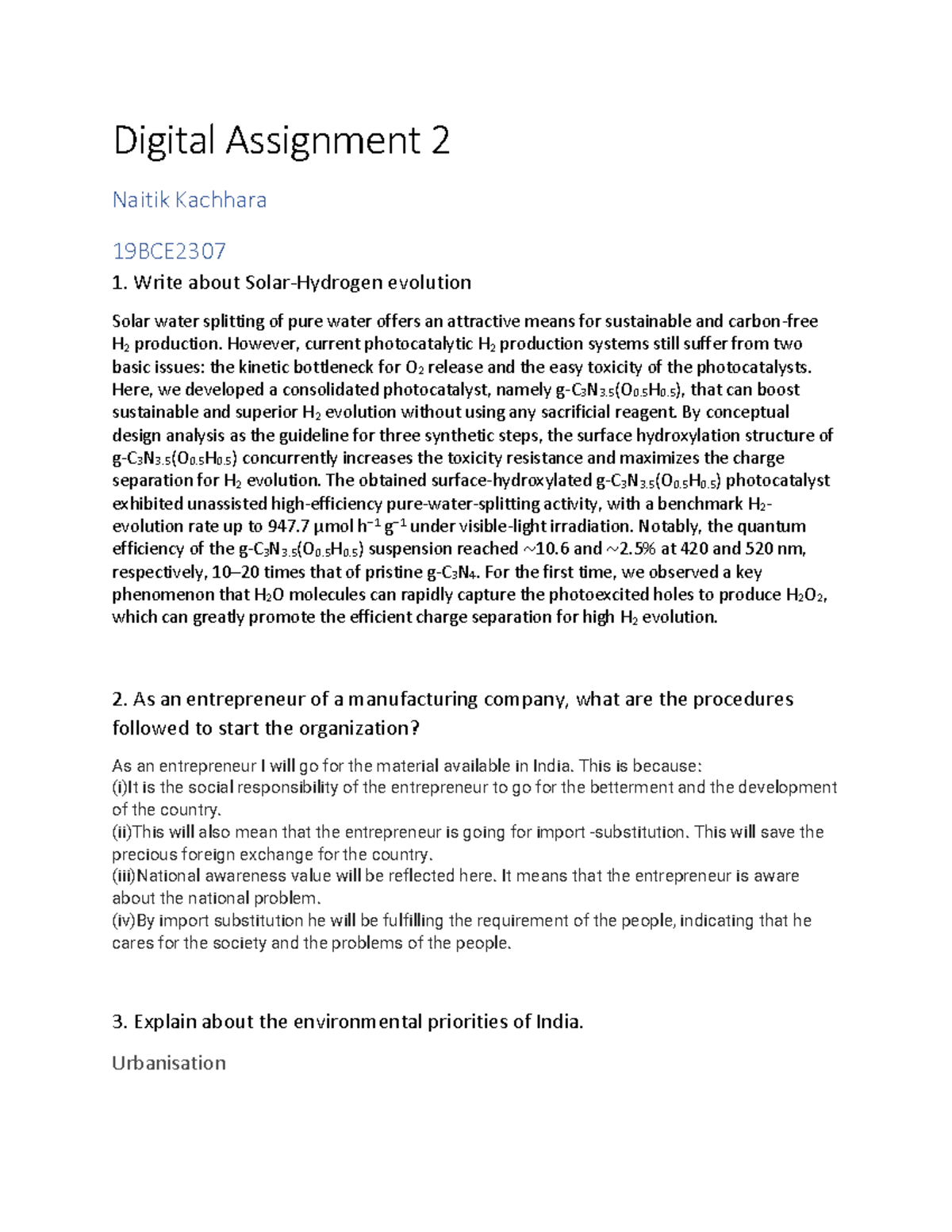 Digital Assignment 2 evs - Digital Assignment 2 Naitik Kachhara 19BCE 1 ...