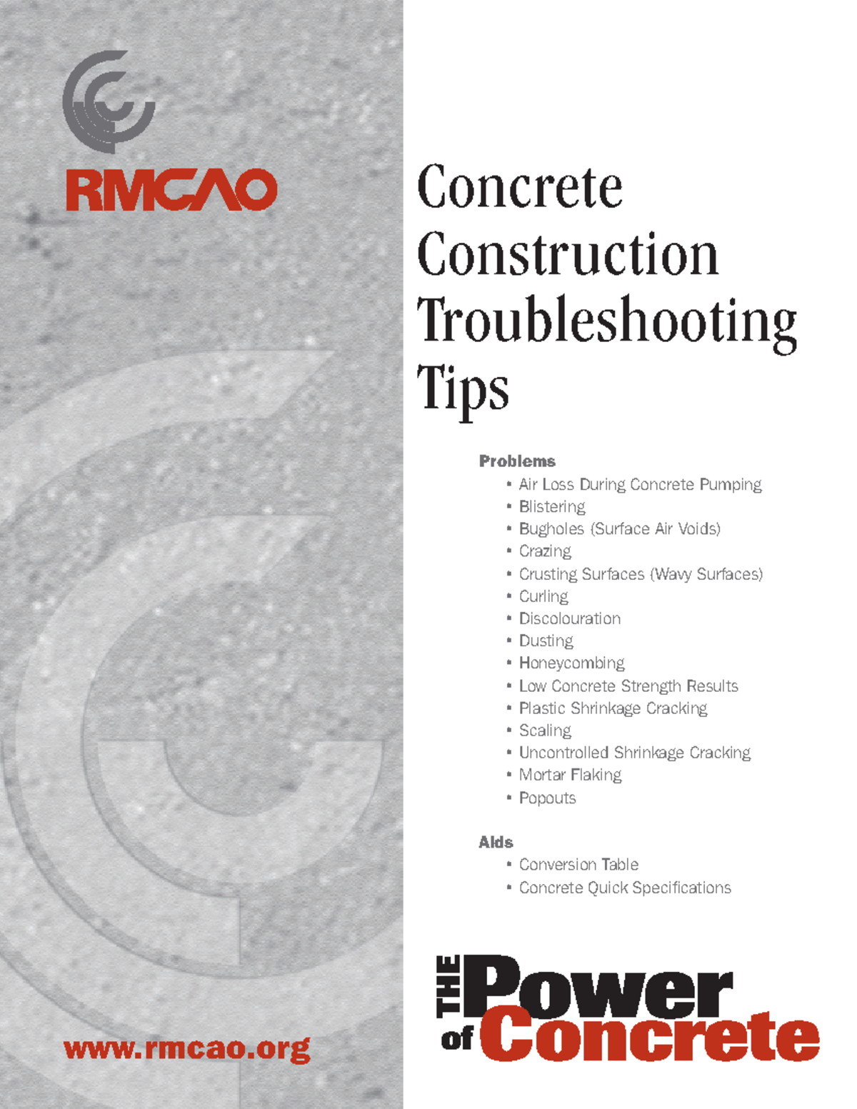 Concrete Construction Troubleshooting Tips - Concrete Construction Troubleshooting Tips Problems ...