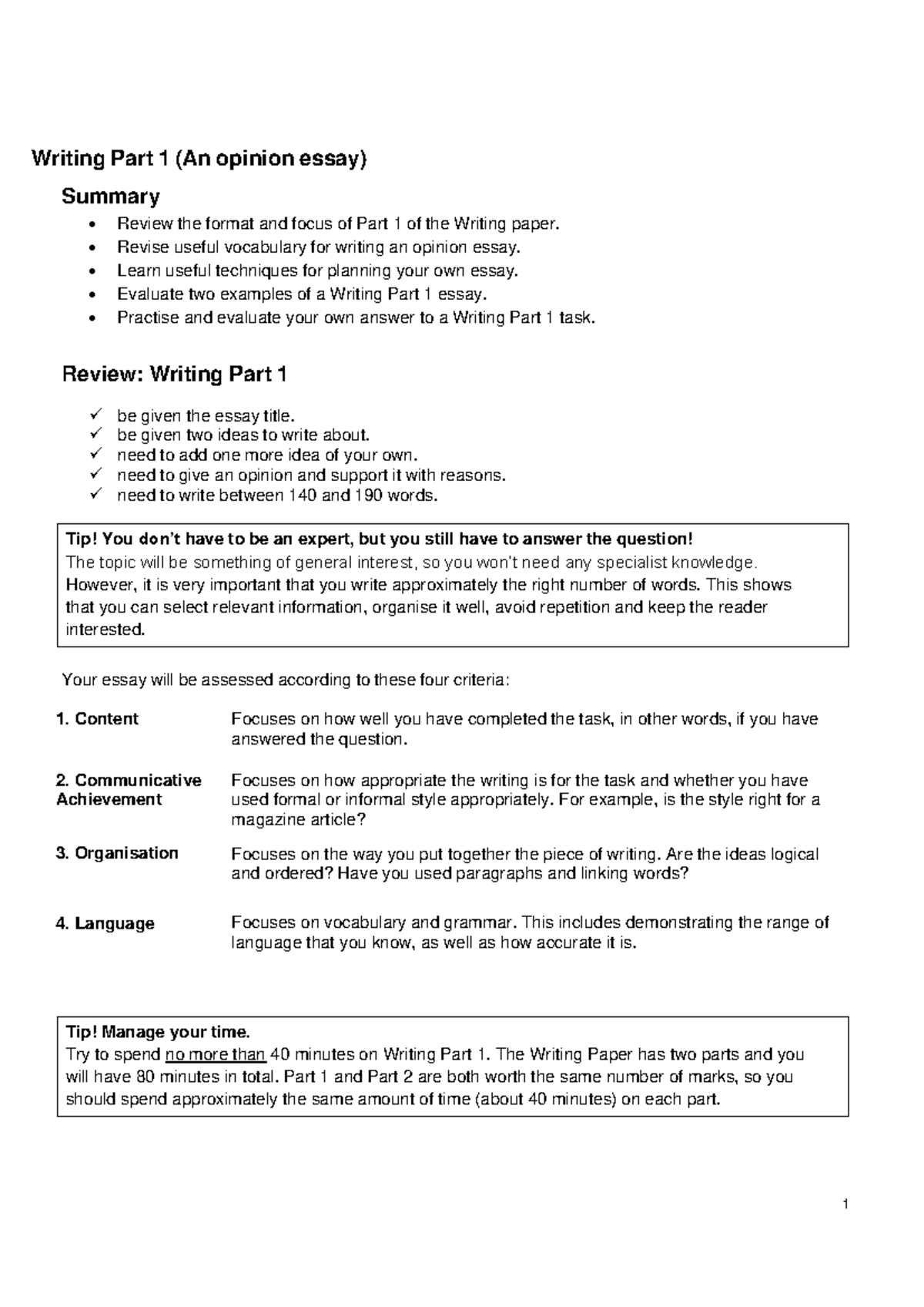 Opinion Essay Sample - Como hacer una redacción de opinión esay - Tip ...