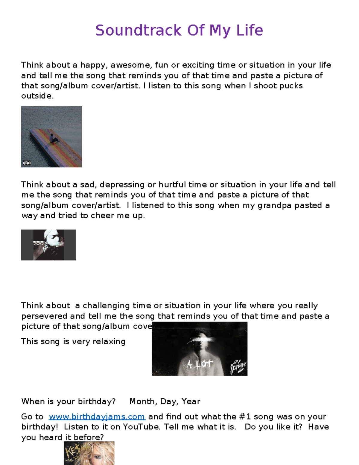 2022 soundtrack of my life word doc-1 - Soundtrack Of My Life Think ...