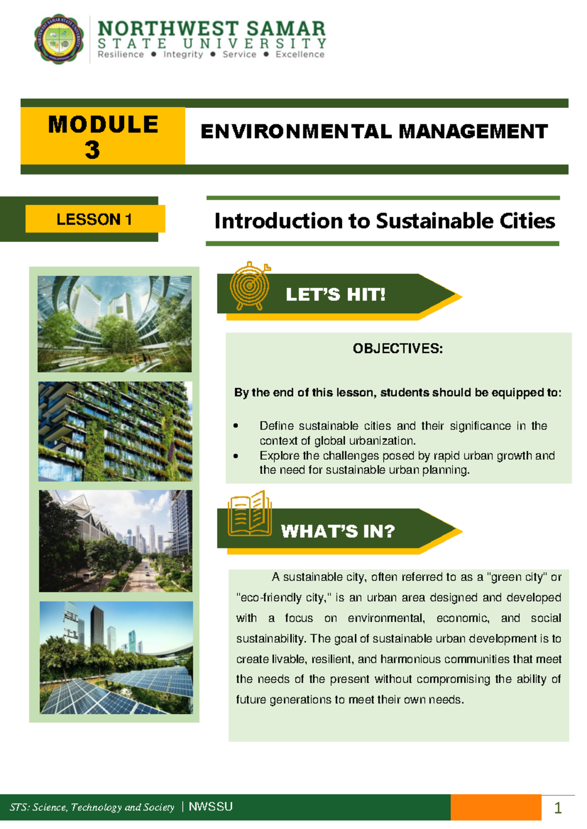 Module 3 Environmental Management - STS: Science, Technology and ...