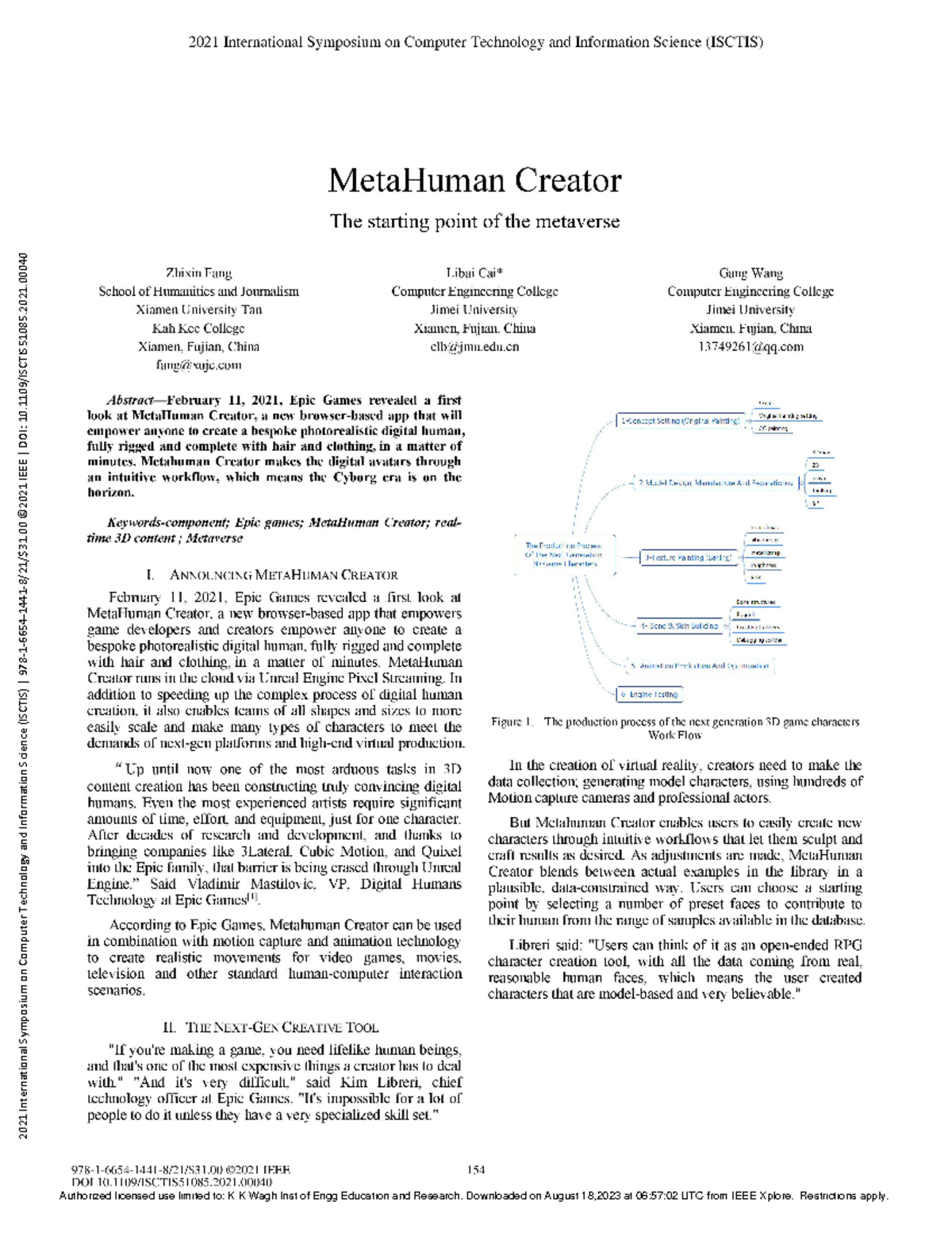 Meta Human Creator The starting point of the metaverse - 2021 ...