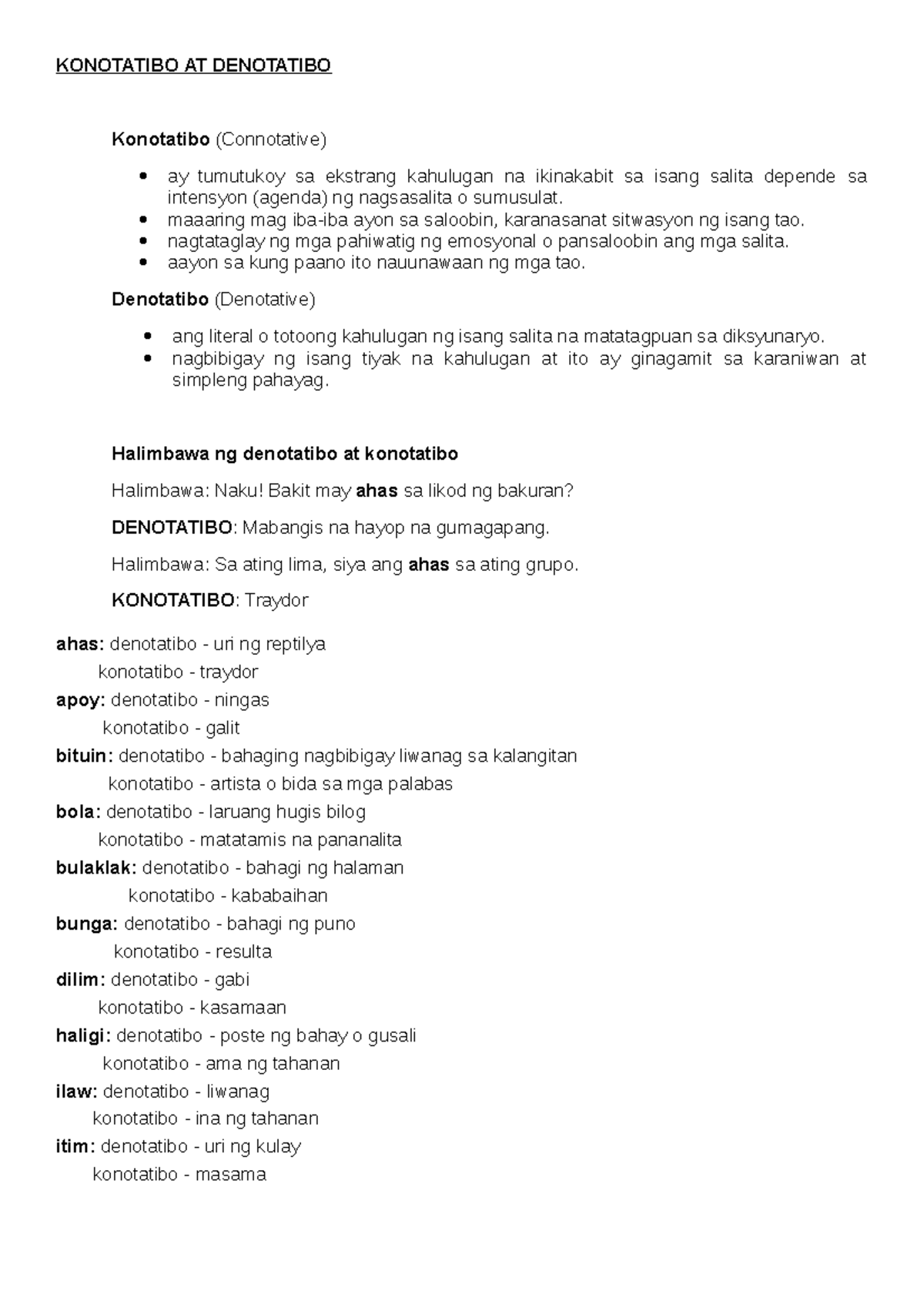 political governance - KONOTATIBO AT DENOTATIBO Konotatibo (Connotative ...