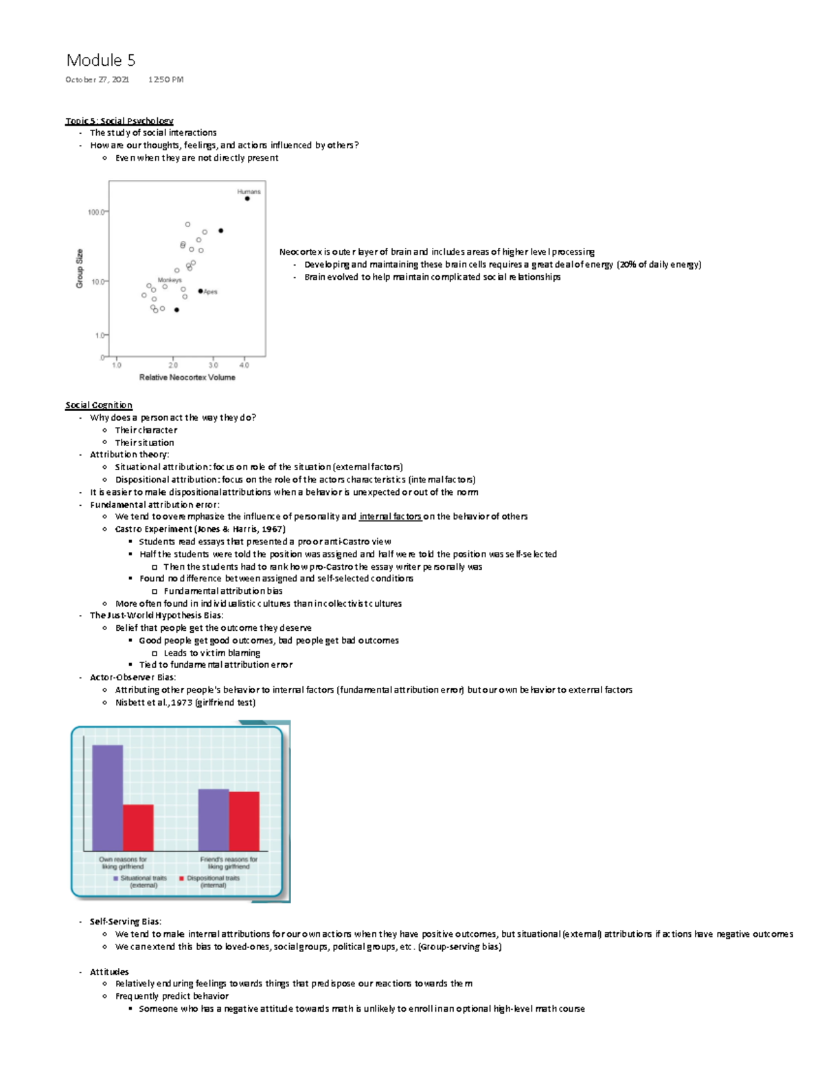 Psyc 100b mod 5 - Detailed lecture notes from module 5 - Topic 5 ...